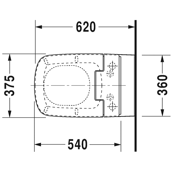 CUVETTE SUSPENDUE DURAVIT SENSOWASH DURASTYLE